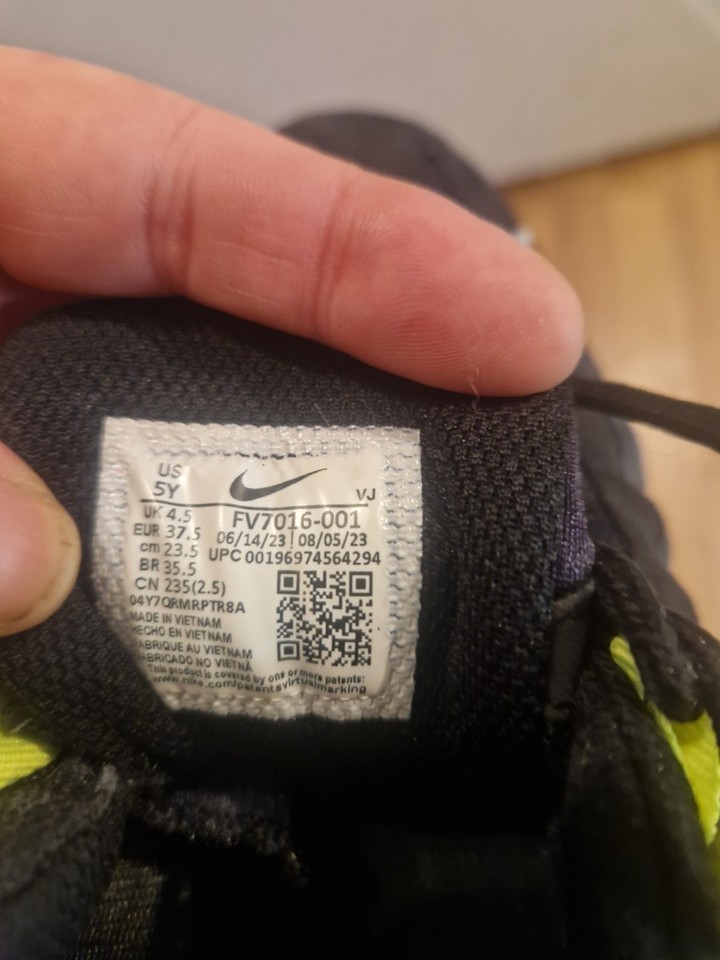 Nike Air Max 95s Black/Grey/Yellow, Size 4.5 | eBay UK