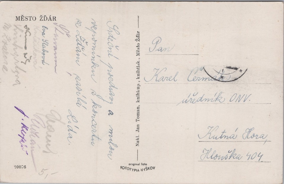 Czech Republic Město Žďár nad Sázavou Vintage RPPC C385 | eBay