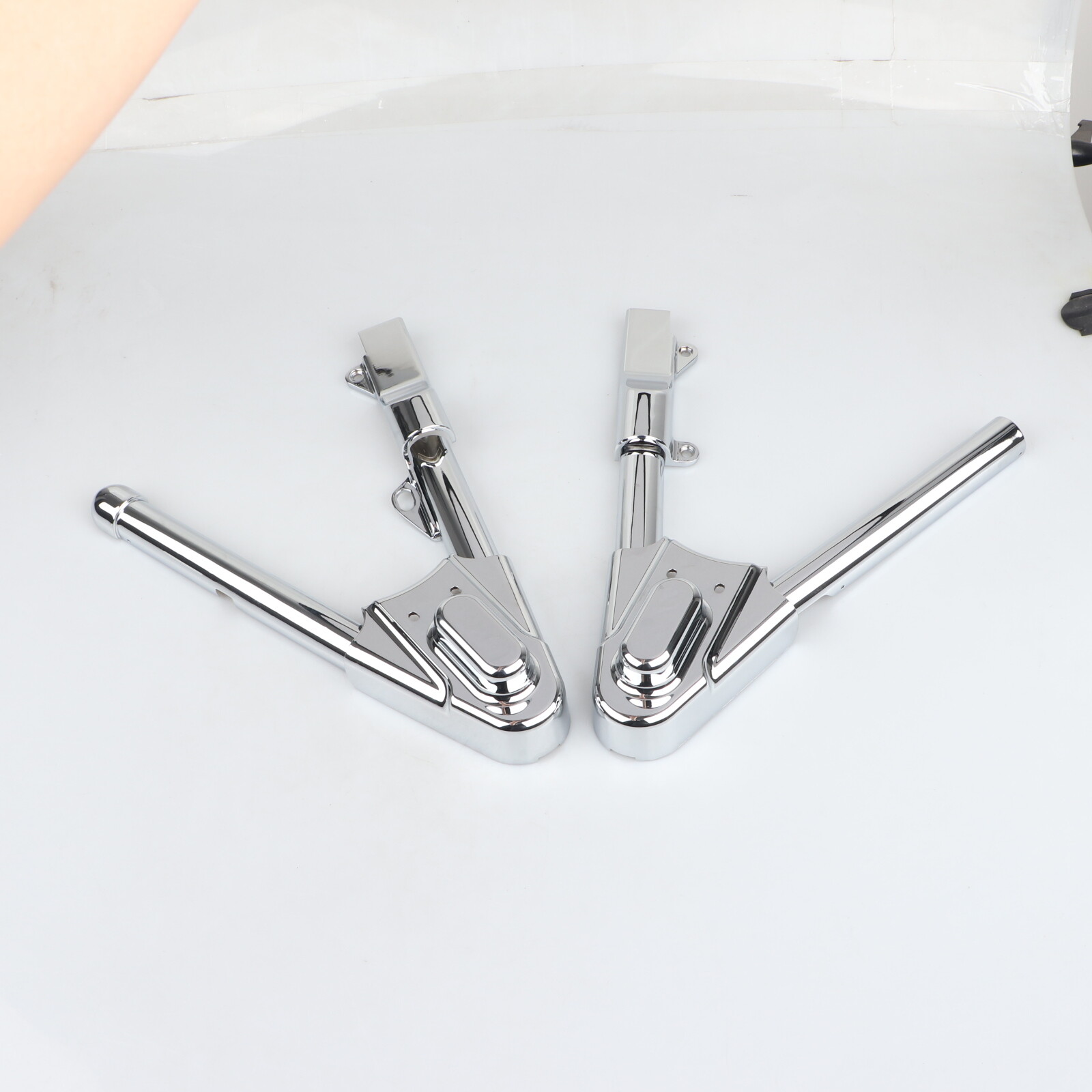 Chrome Swingarm Covers w/ Phantom Axle Cover For Harley Fat Boy ...