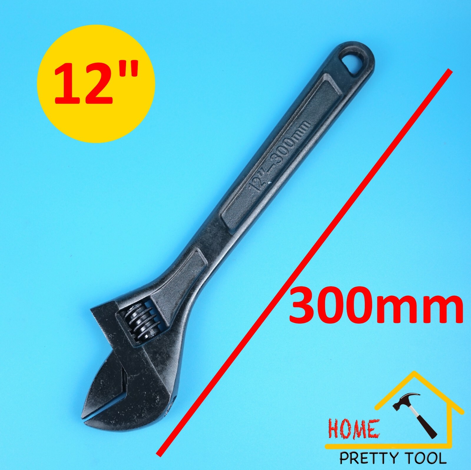 1PC Black Nickel Adjustable Shifter Wrench 12" 10" 8" 6" Spanner Rust ...