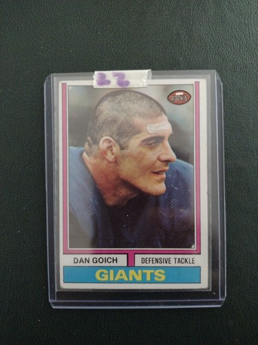 1974 Topps #102 DAN GOICH Rookie New York Giants VGX ITEMZZ | eBay