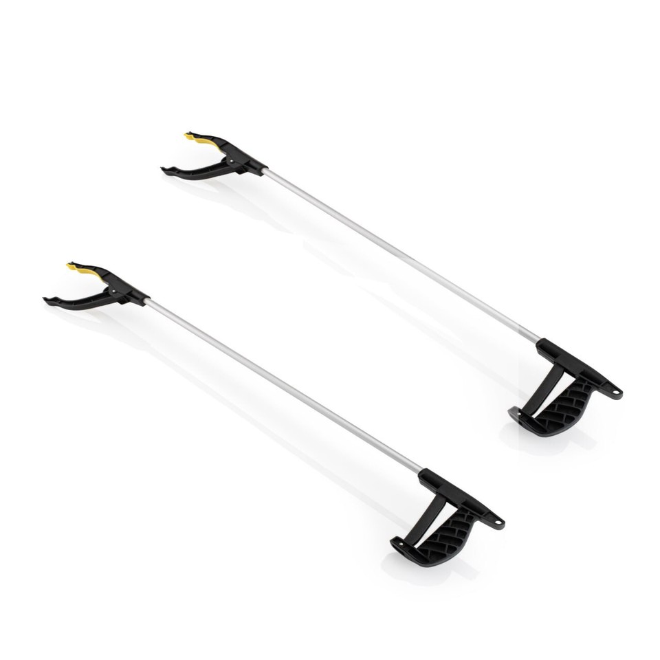 x2 Litter Picker Long Reach Reacher Grabber Helping Hand Held Pick Up ...