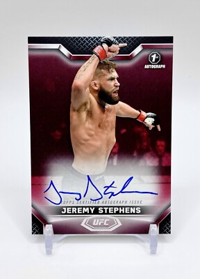 Jeremy Stephens 2020 Topps UFC Knockout Autograph Ruby Red 4/8 SSP Rare ...