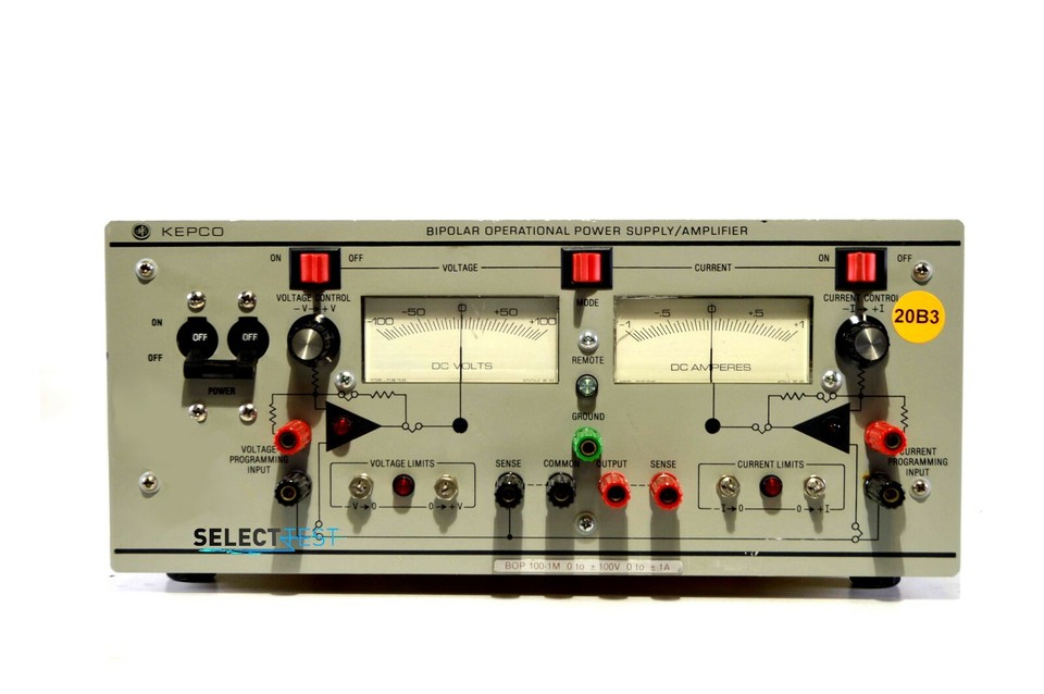 KEPCO BOP100-1M BIPOLAR POWER SUPPLY / AMPLIFIER 100W 0 to ±100V, 1A ...