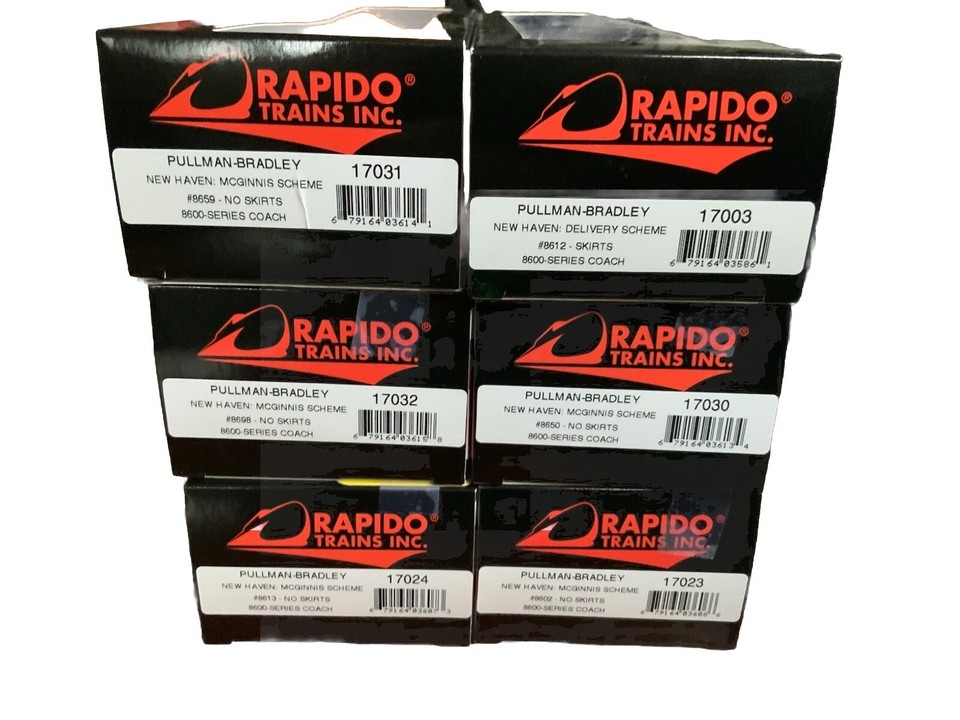New Haven 8600 Series Coaches By Rapido. #’s 8602,8612,8613,8650,8659 ...