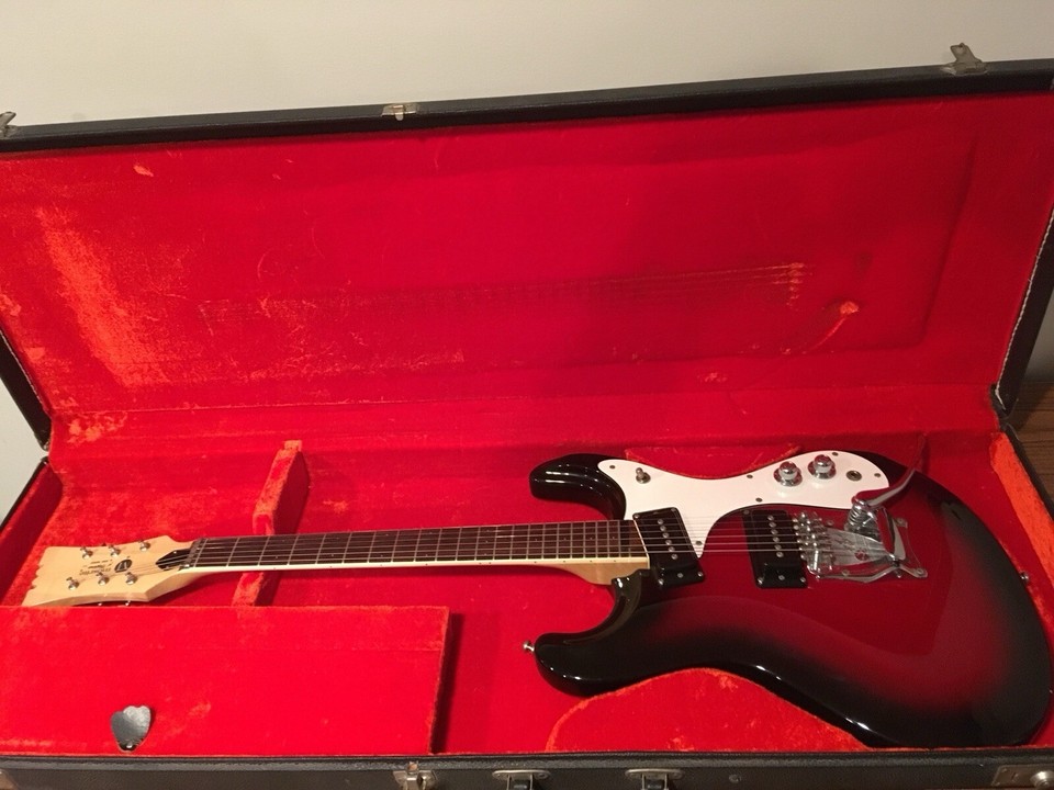 Vintage Mosrite Mach 1 Guitar Redburst w/Original Case Early 1970’s ...