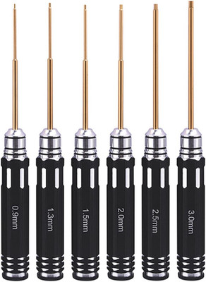 Hex Screw Driver Set Extended Titanium Nitride Coated Tips 6pcs Tools ...