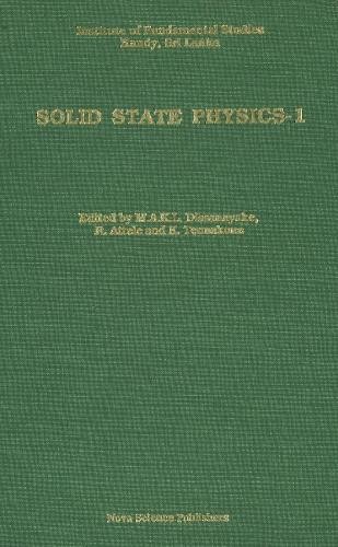 M A K L Dissanayake Solid State Physics 1 (Relié) 9780941743662 | eBay