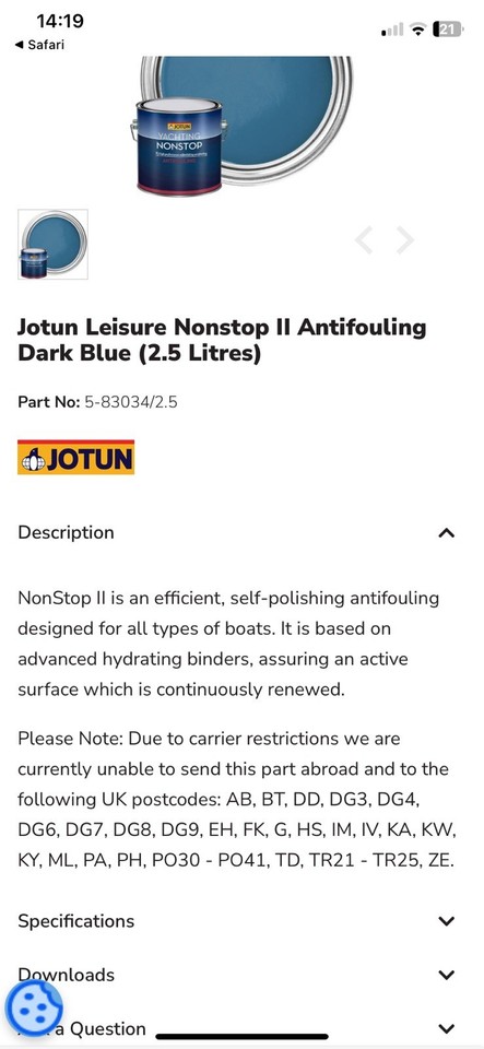 Jotun NonStop ll Antifouling self polishing 2.5L - DARK BLUE yachting,yacht,boat | eBay UK
