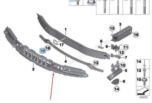 NEW BMW 3 F30 FRONT BUMPER SHOCK ABSORBER FOAM 51117396916 7396916 2015 ...