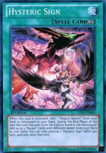 Yugioh LTGY-EN065 Hysteric Sign Super 1st ED NM VERY HARD TO FIND ...