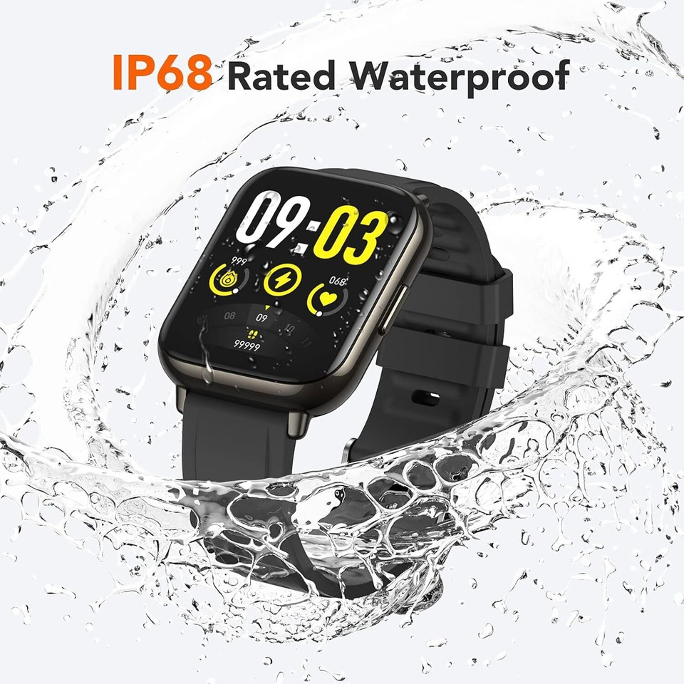 Waterproof Smartwatch Android/iOS Fitness Heart Rate Monitor for ...