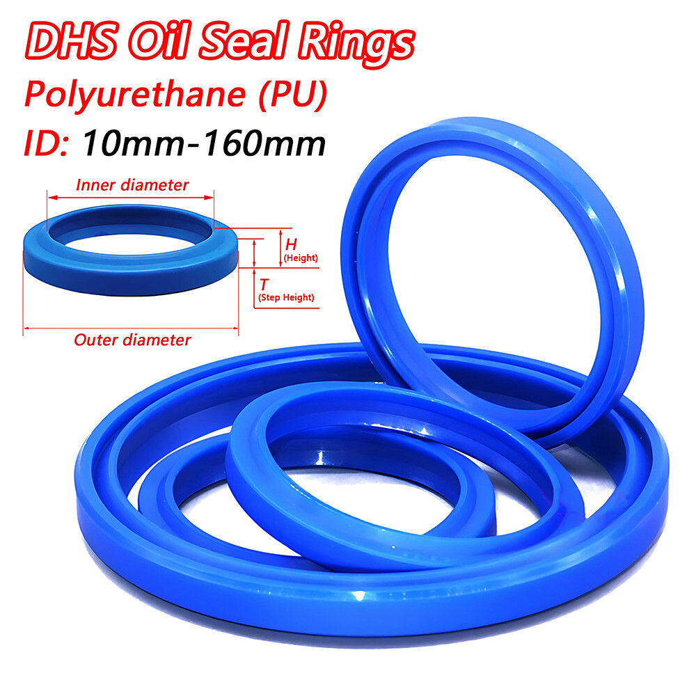 PU Oil Seal Rings DHS Piston Hydraulic Rod/Shaft Seal Lip Seal Ring ID ...