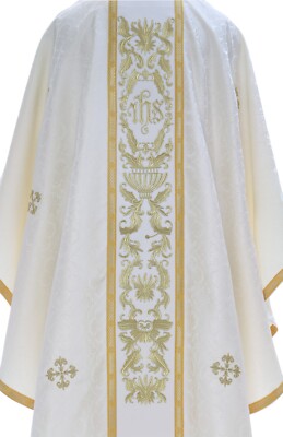 Cream Gothic Chasuble with stole Casulla Crema Casula Kasel Vestment ...