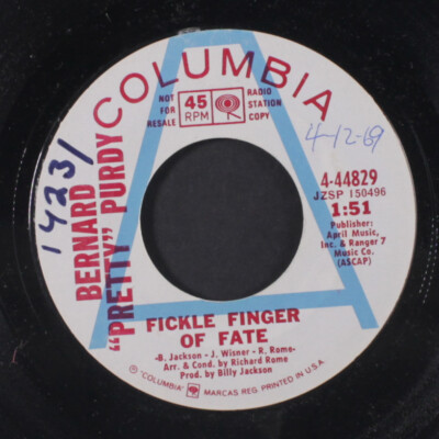 BERNARD ' PRETTY' PURDY: fickle finger of fate / genuine john Columbia ...