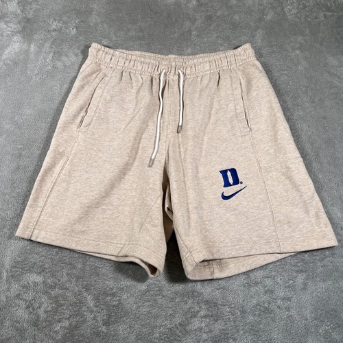 Duke University Nike Sweat Shorts Mens Large Beige Fleece Casual Lounge ...