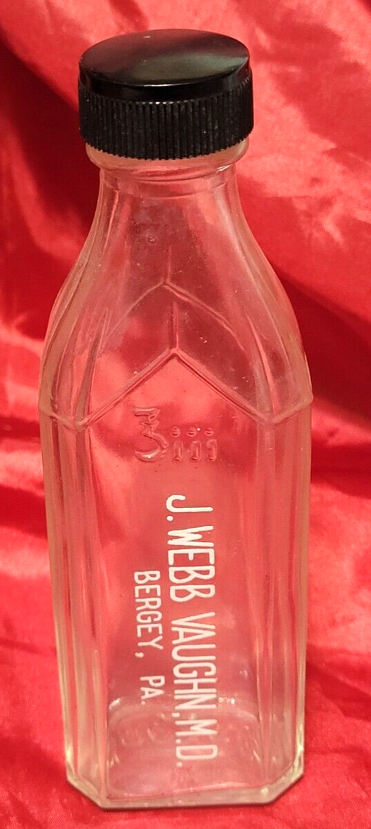 VTG Knoxall 3iii Glass Medicine Bottle w/ cap, J. Webb Vaughn, M.D ...