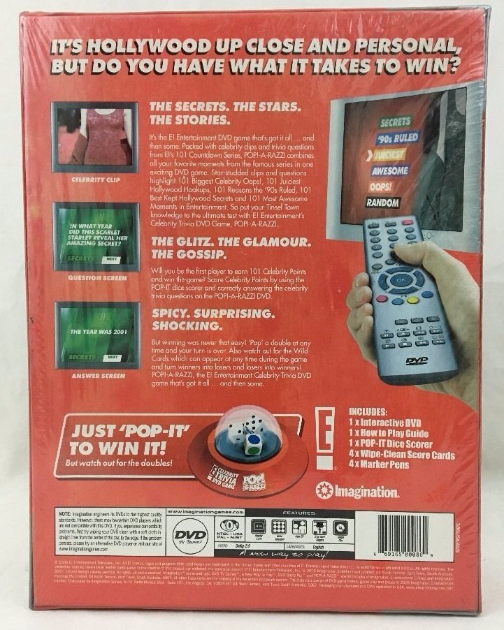 Trivia Game E Celebrity POP A RAZZI DVD TV Spicy Celebrity Shocking Age ...