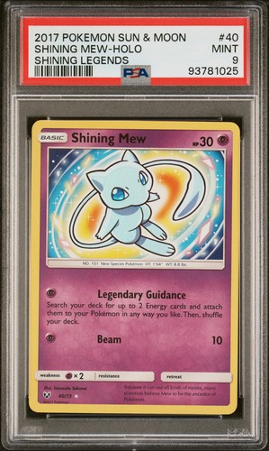 2017 Pokemon Sun & Moon Shining Legends #40 Shining Mew-Holo PSA 9 | eBay