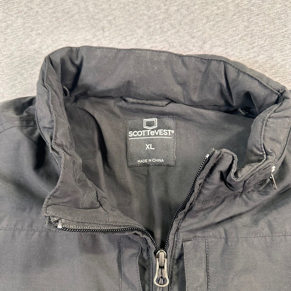 SCOTTeVEST TEC Vest Mens Black XL Multiple Pockets Utility Travel | eBay