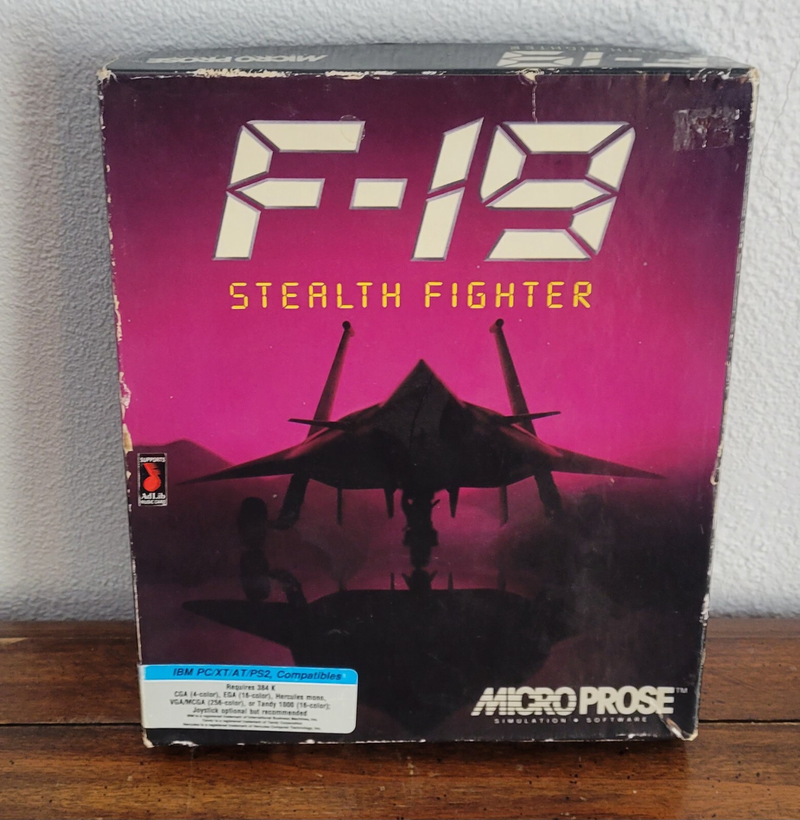 F19 Stealth Fighter Game Dos With Box, 3 1/2 diskettes, Manual and ...