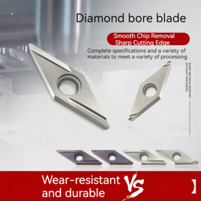 10pcs VBGT110302R-Y/F Ceramic rhombus numerical CNC blade sharp 110304L ...