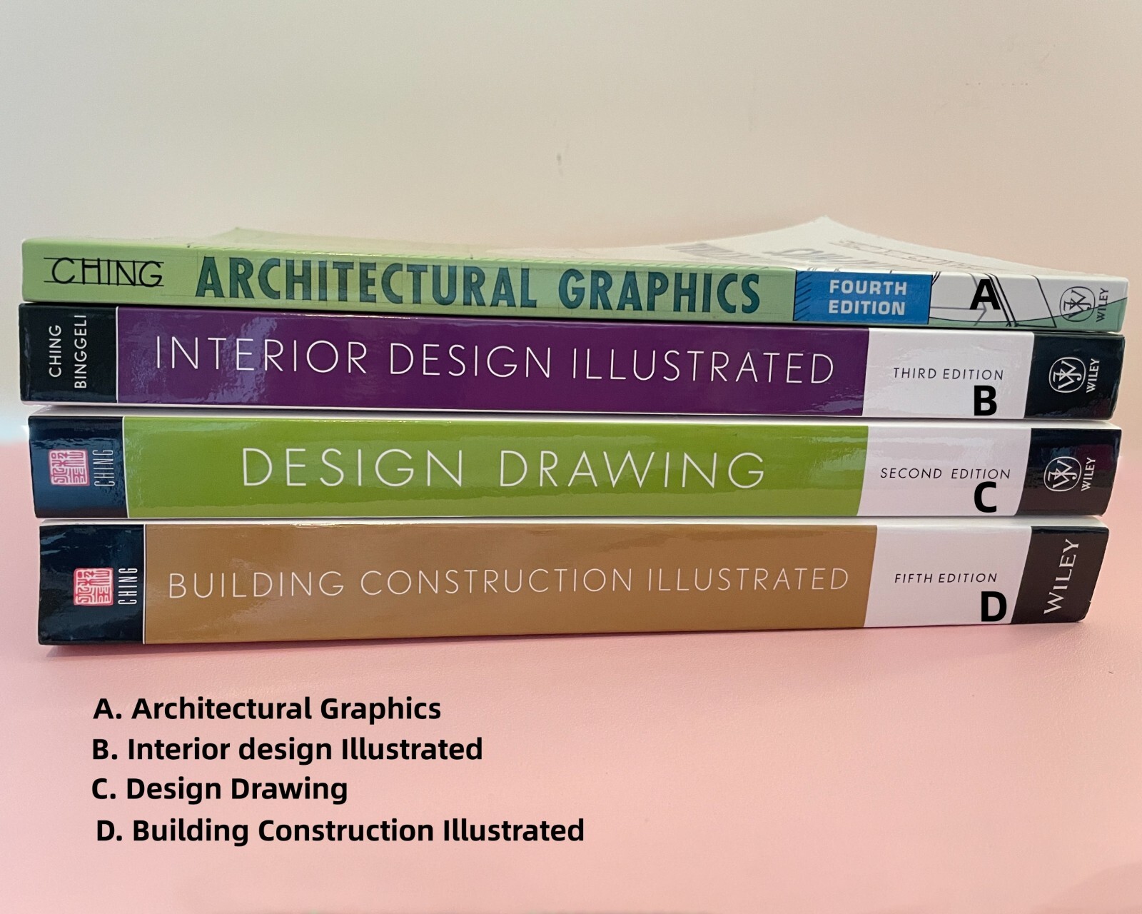 DK Ching Interior Design Architectural Construction, Student Bundle 4 ...
