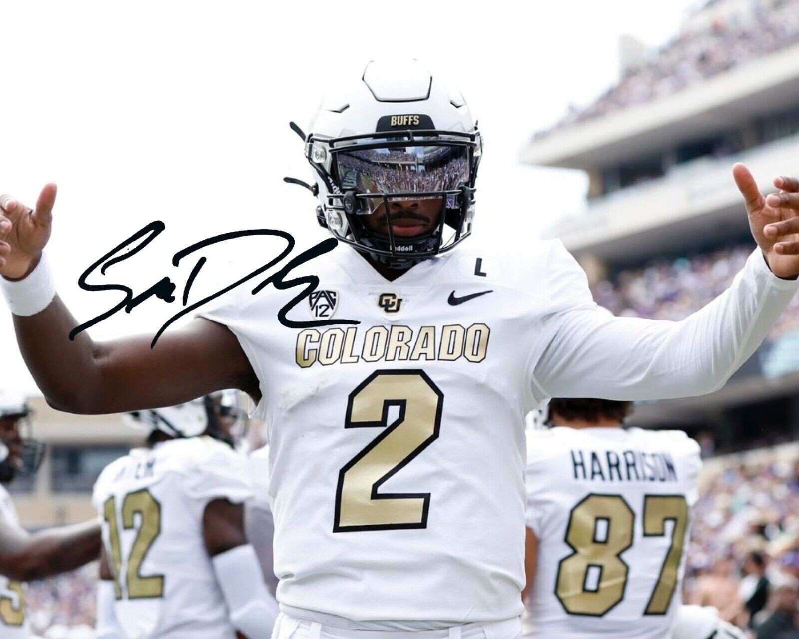 SHEDEUR SANDERS COLORADO BUFFALOES SIGNED 8x10 AUTOGRAPHED PHOTO ...