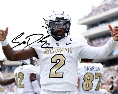 SHEDEUR SANDERS COLORADO BUFFALOES SIGNED 8x10 AUTOGRAPHED PHOTO ...