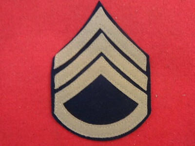 US ARMY CHEVRON SERGEANT FIRST CLASS 1918-20 WW I EARLY APPLIED FELT ...