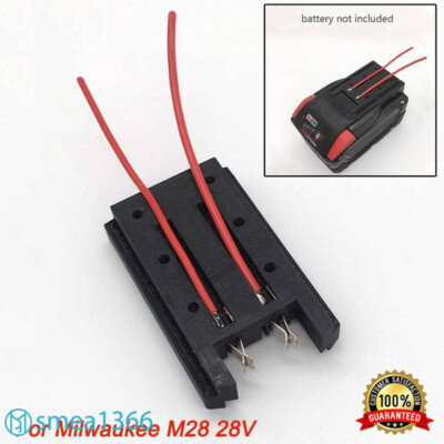 For Milwaukee M28 28V Battery Adapter Convert to dock power connector ...