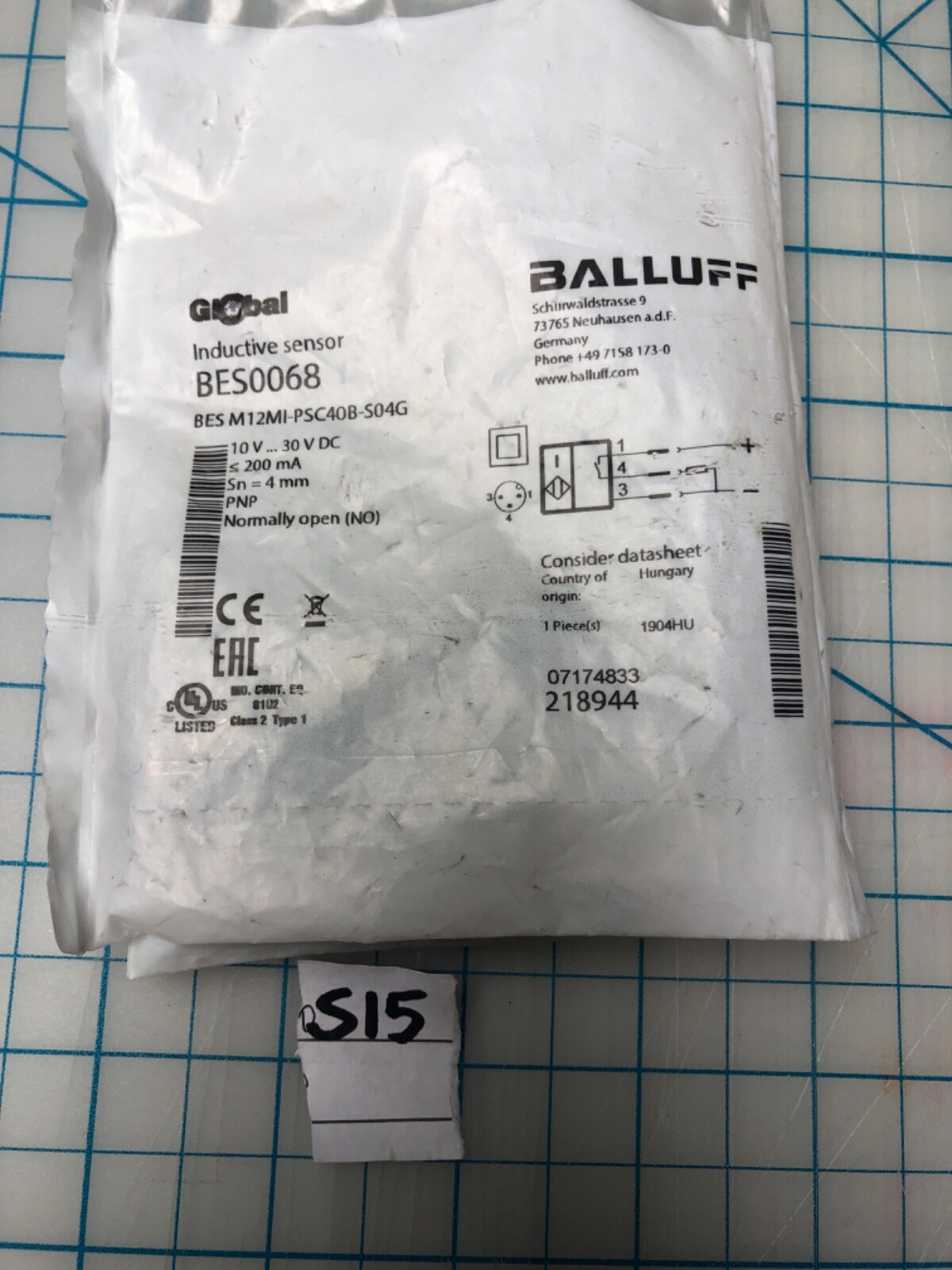 Fast ship from US🔴BALLUFF BES0068 Inductive Proximity Switch Sensor PNP ...