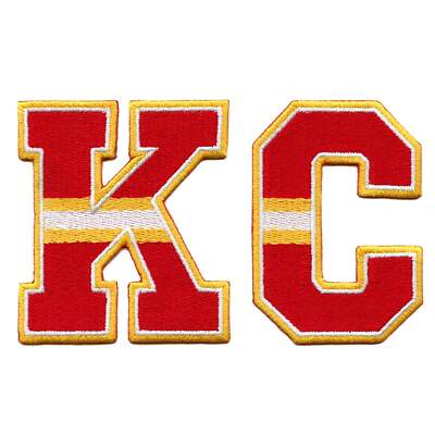 Kansas City Letters KC Patch Set Football Missouri Embroidered Iron On ...