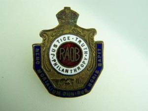 Vintage enamel metal badge RAOB Royal Antidiluvian Order of Buffaloes ...
