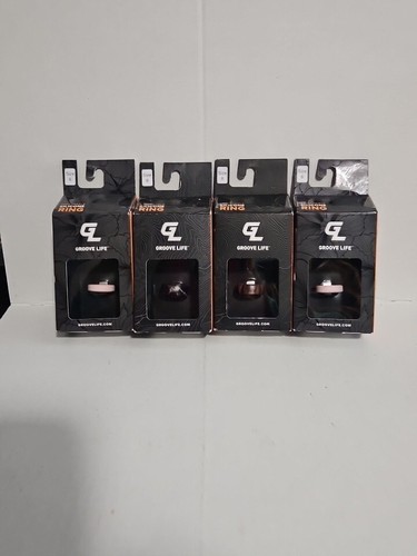 Groove Life Rings Set Of 4 Size 8 & 6 Rose Quartz, Burled Walnut ...