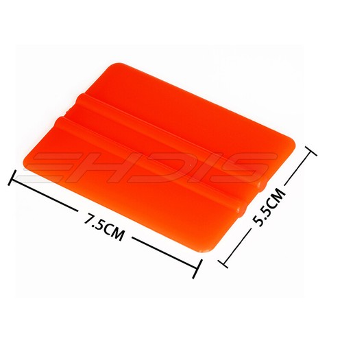 5 Pcs Mini Orange Squeegee Plastic Hard Card Scraper Car Wrapping Vinyl ...