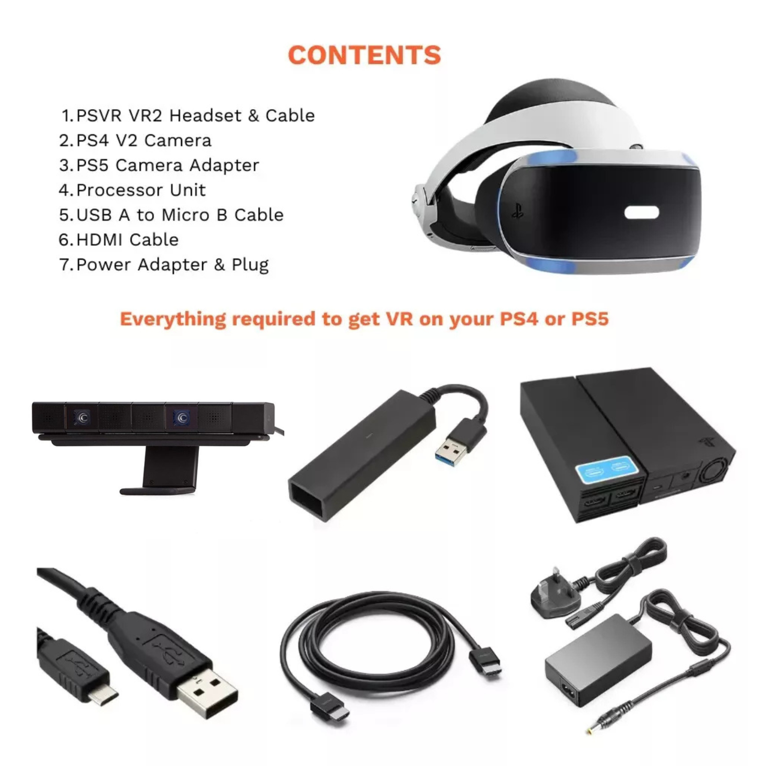 Sony PlayStation VR Headset & Camera for PS5 - FAST POST - PS4 PSVR VR1 ...