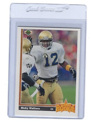RICKY WATTERS 1991 Upper Deck Star Rookie Rookie Football Card #9 RC | eBay