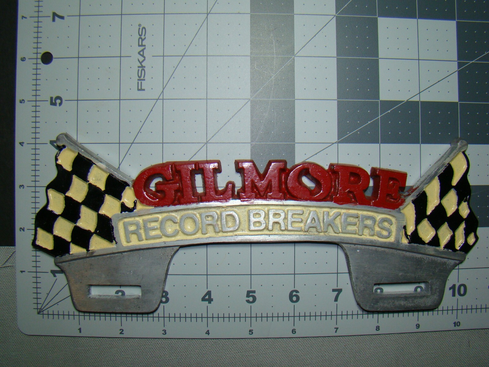 Gilmore Record Breakers license plate topper drag racing license plate ...