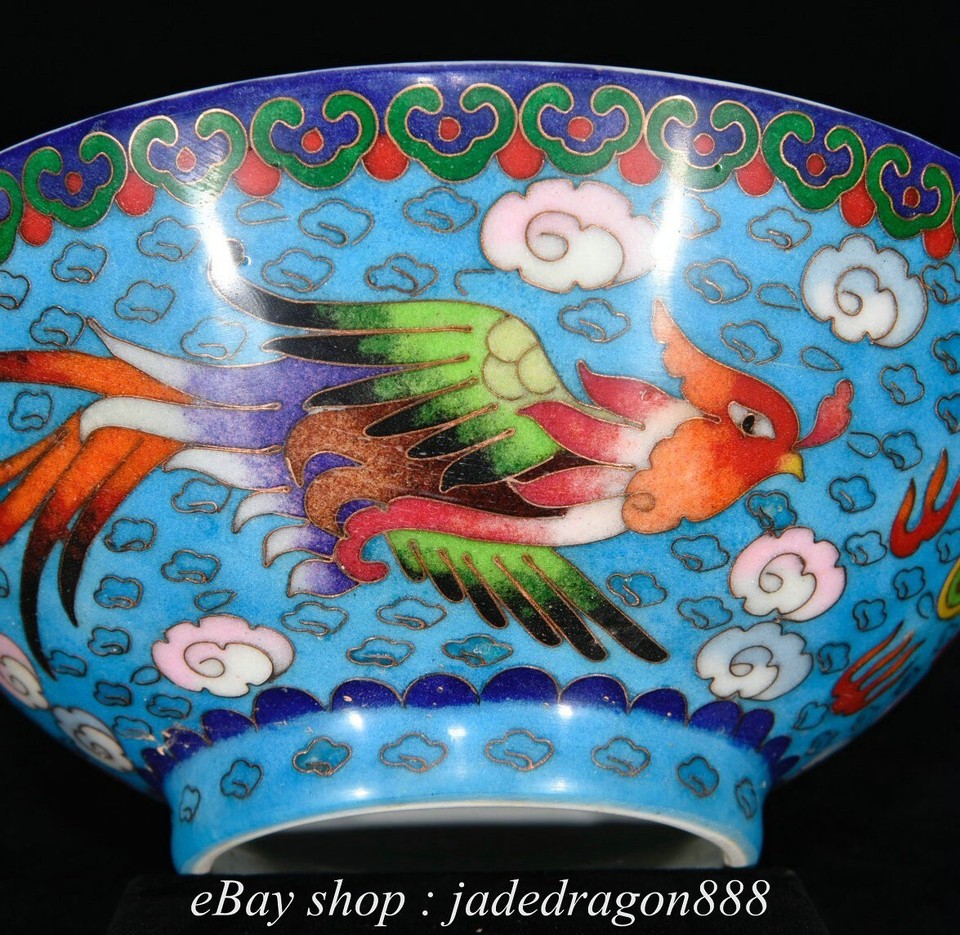 8.4" Chenghua Marked Chinese Enamel Porcelain Phoenix Bird Flower ...