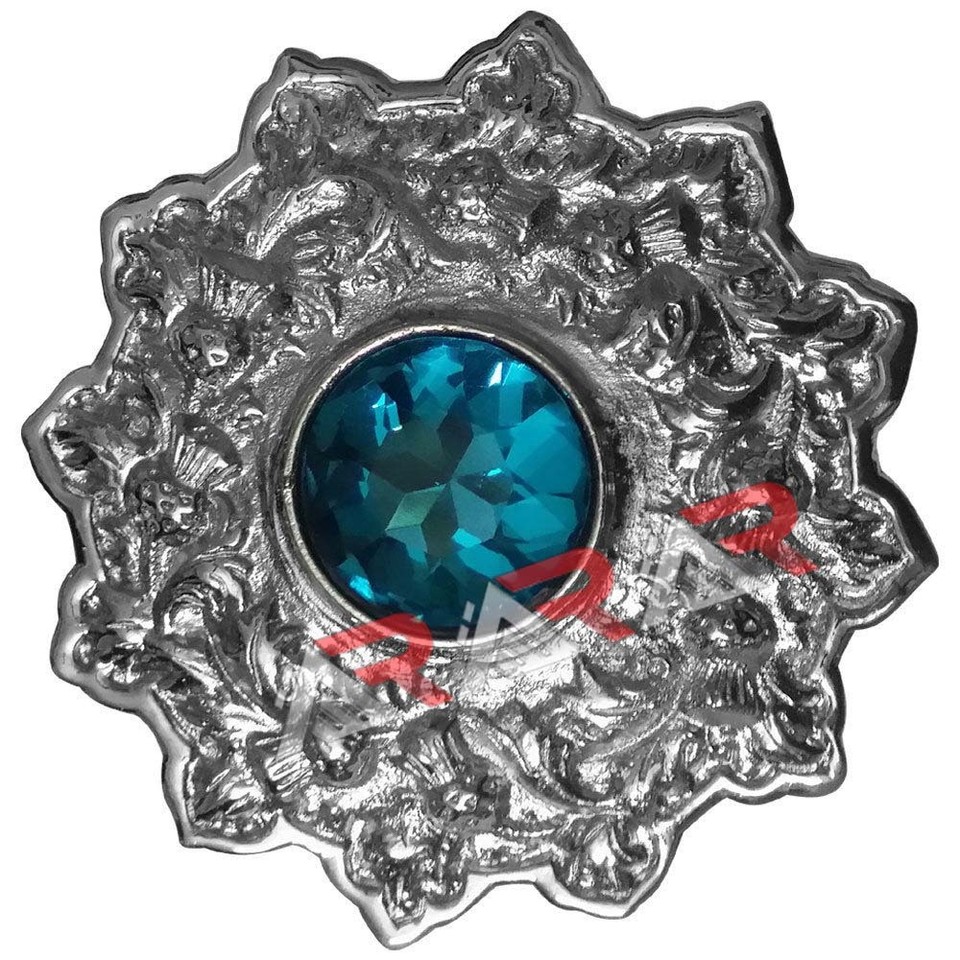 Scottish Kilt Star Fly Plaid Brooch Ornate Brooches Multi Color Stone 4 ...