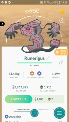 Pokémon Runerigus ( Galarian Yamask Evolution ) GO | eBay