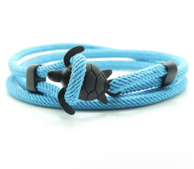 Sea Turtle Cord Nylon Rope Wrap Bracelet for Men and Women Adjustable ...