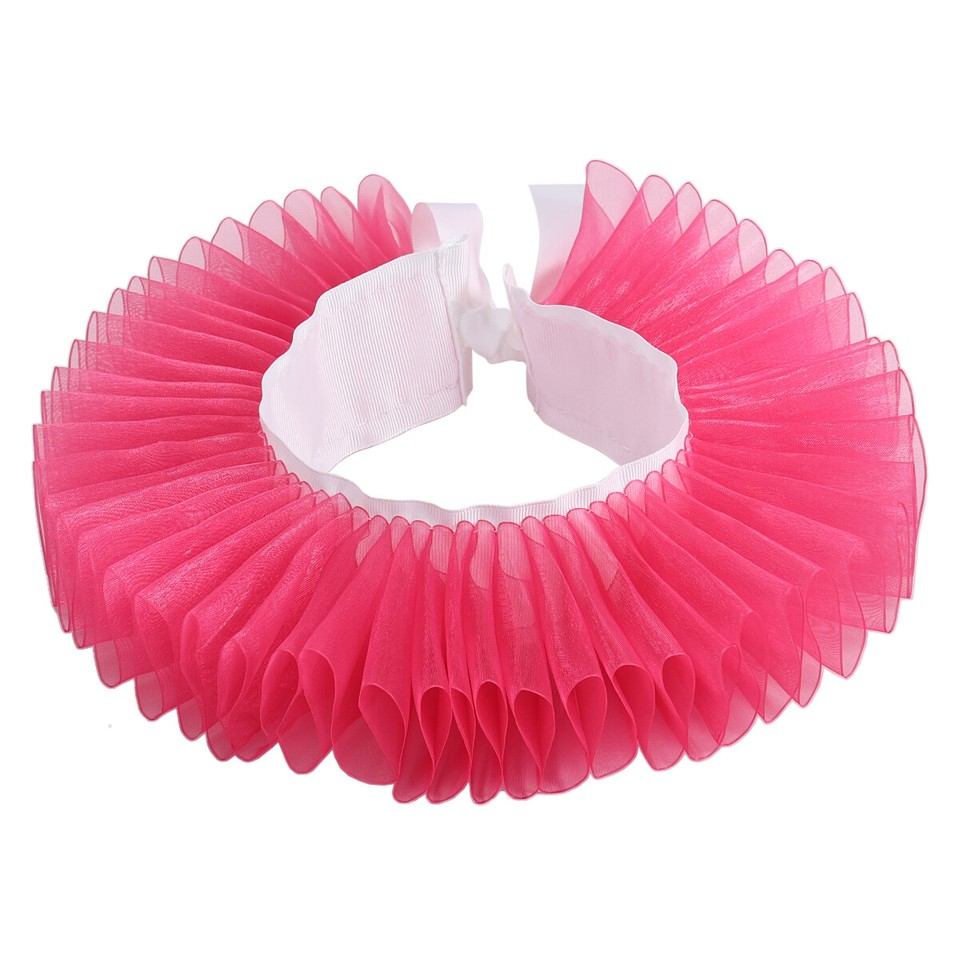 Elizabethan Neck Ruff Ruffle Collar Clown Collar Halloween Cosplay Ruff ...