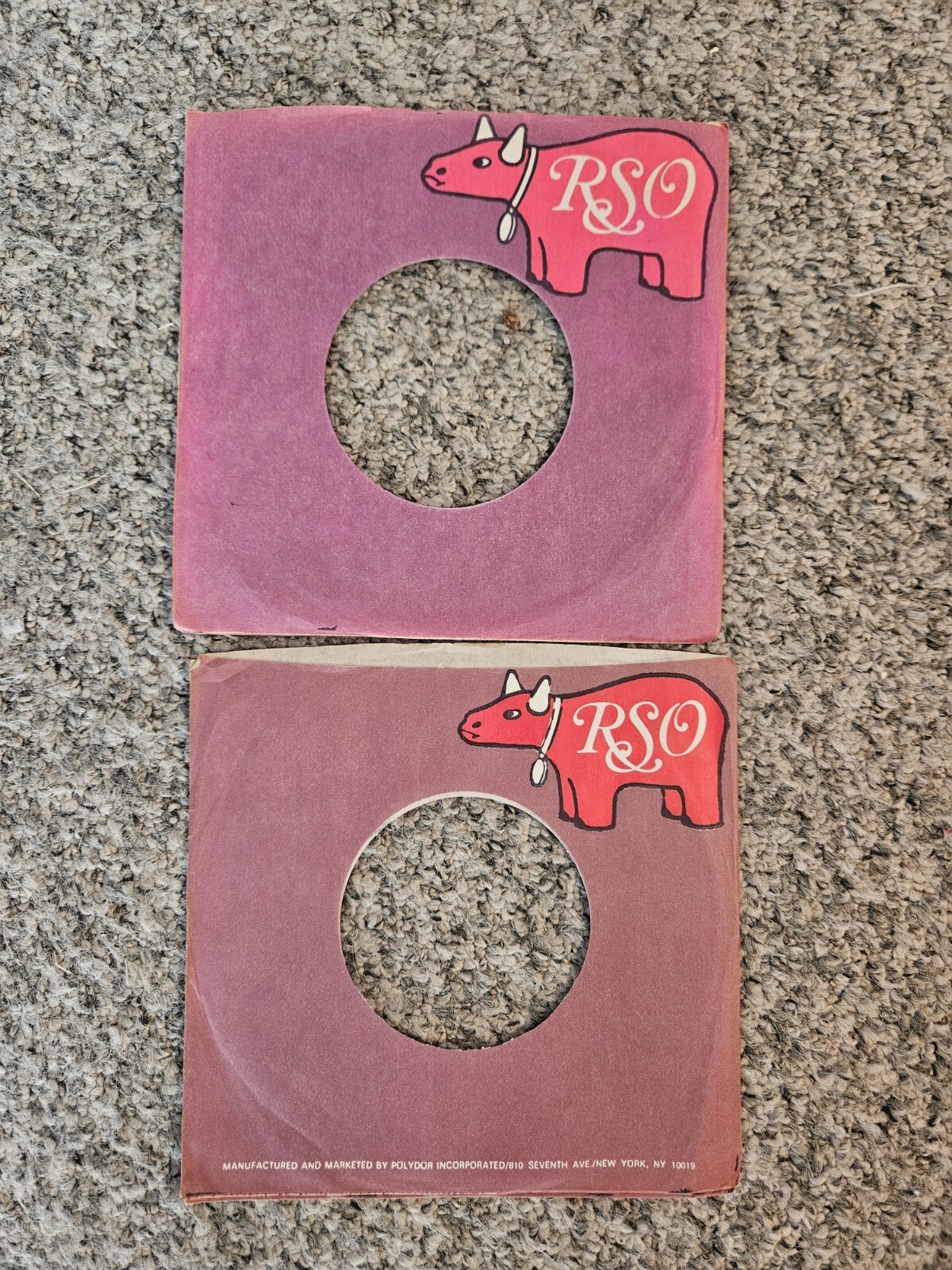 RSO RECORD COMPANY 45 RPM PAPER SLEEVES 2-pack | eBay