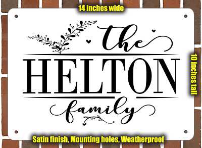 Helton Family Decorative Metal Door or Wall Plaque (Style 2) | eBay