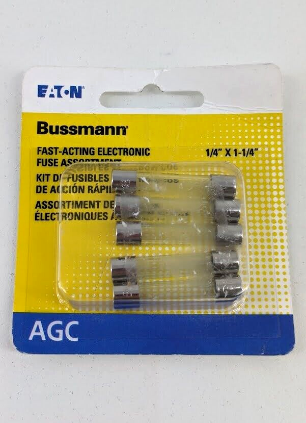 Bussmann Eaton HEF-1 AGC 1/4" x 1-1/4" Electronic Equipment Fuse Kit (5 ...