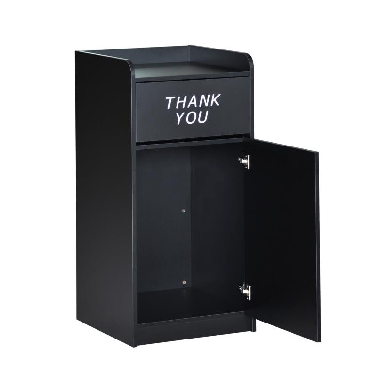 Restaurant Trash Can Receptacle Black Howard Waste Receptacle 22