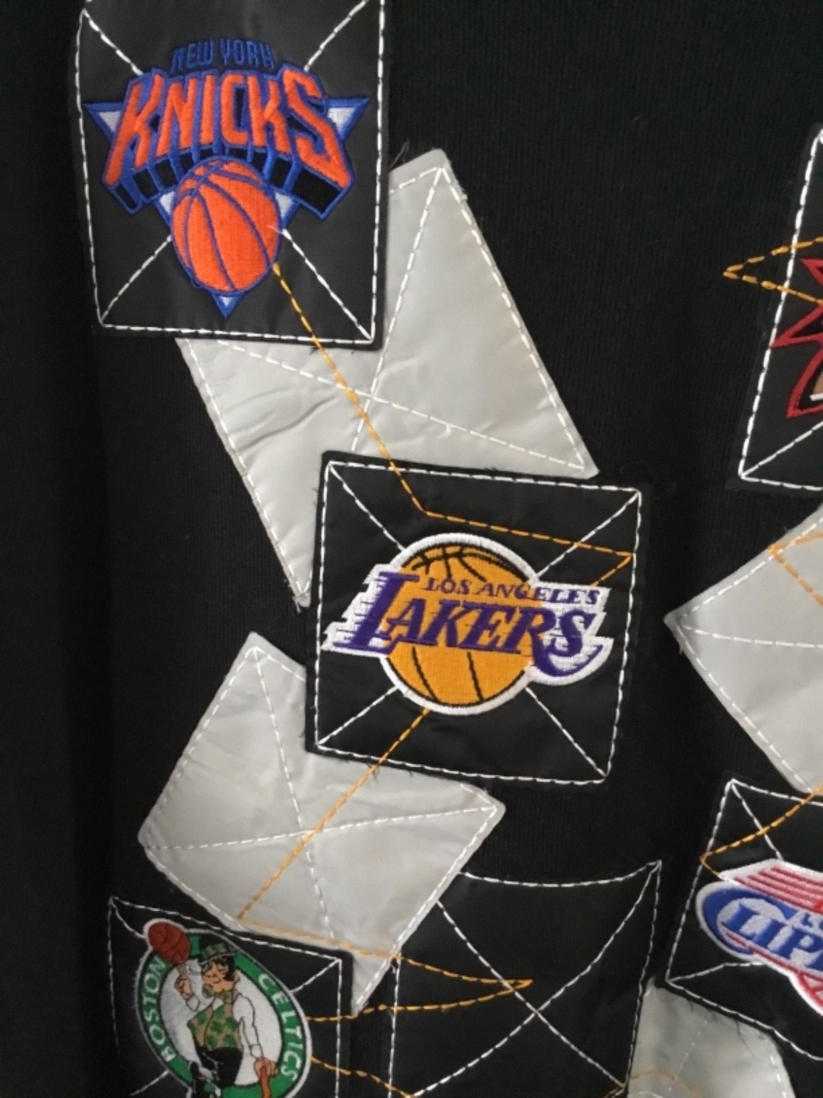 RARE UNK NBA Embroidered Team Logos Short Sleeve Sweater Shirt Men’s ...