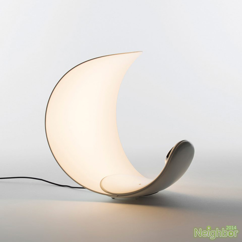 Modern Moon LED Table Lamp Creative Desk Light Bedroom Bedside Fixtures ...
